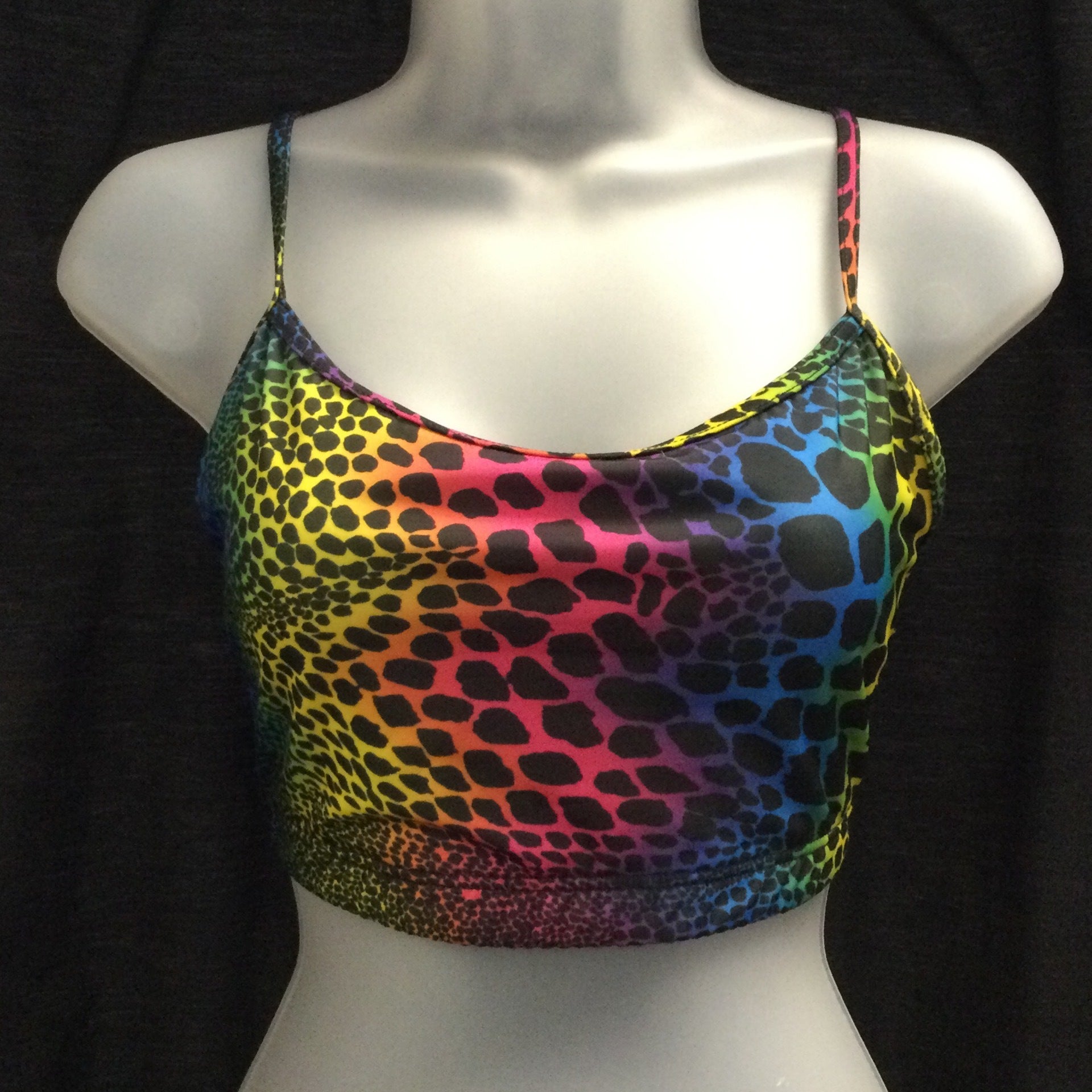 Pl3675 Balera Rainbow Cheetah Bra Top The Dancewear Place